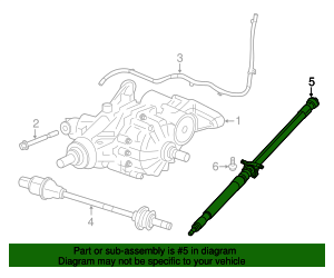 2017-2019 Jeep Compass Drive Shaft 68305555AB | TascaParts.com