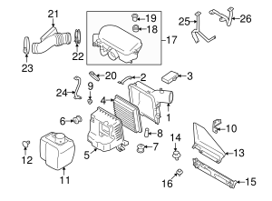 2008-2010 Subaru Air Inlet Duct Clip 909140038 | TascaParts.com