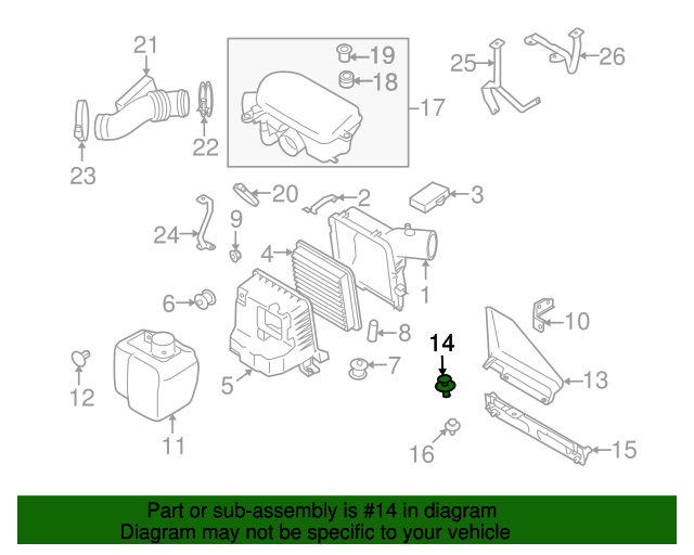 2008-2010 Subaru OEM NEW 08-10 Subaru Forester Impreza 2.5L Engine Air ...