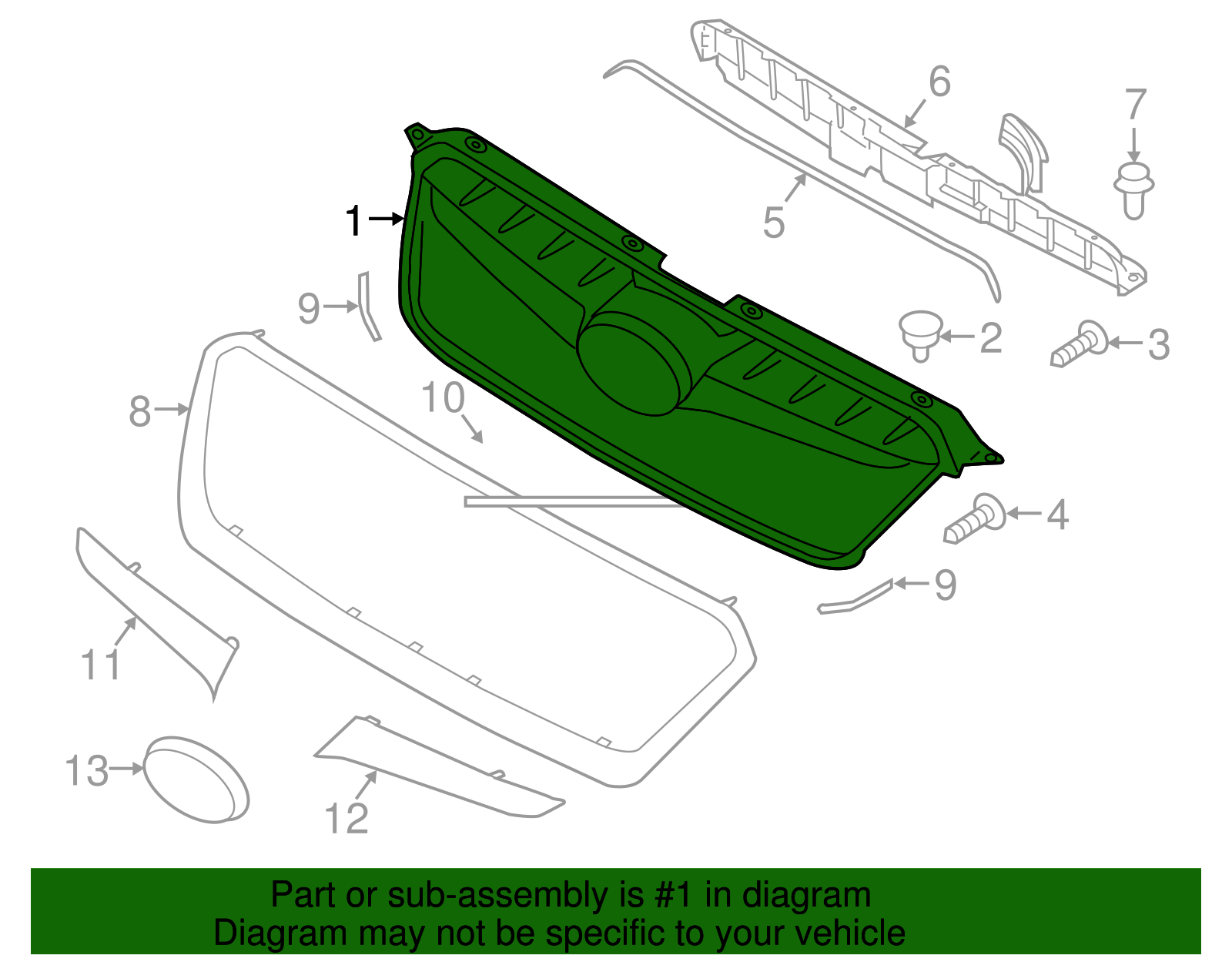2015-2016 Subaru Impreza Grille Assembly 91122FJ040 | Subaru Parts Store