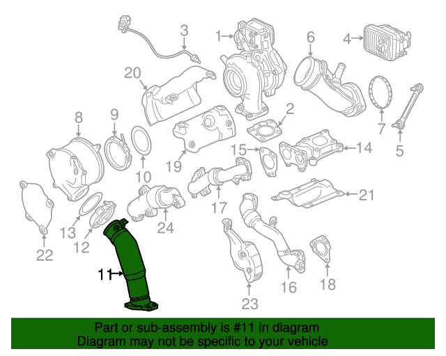 2017-2023 GM Front Exhaust Pipe with Bushing 12671086 GM ...