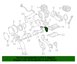 2017-2022 GM Exhaust Turbocharger Inlet Pipe Gasket 12688018 ...