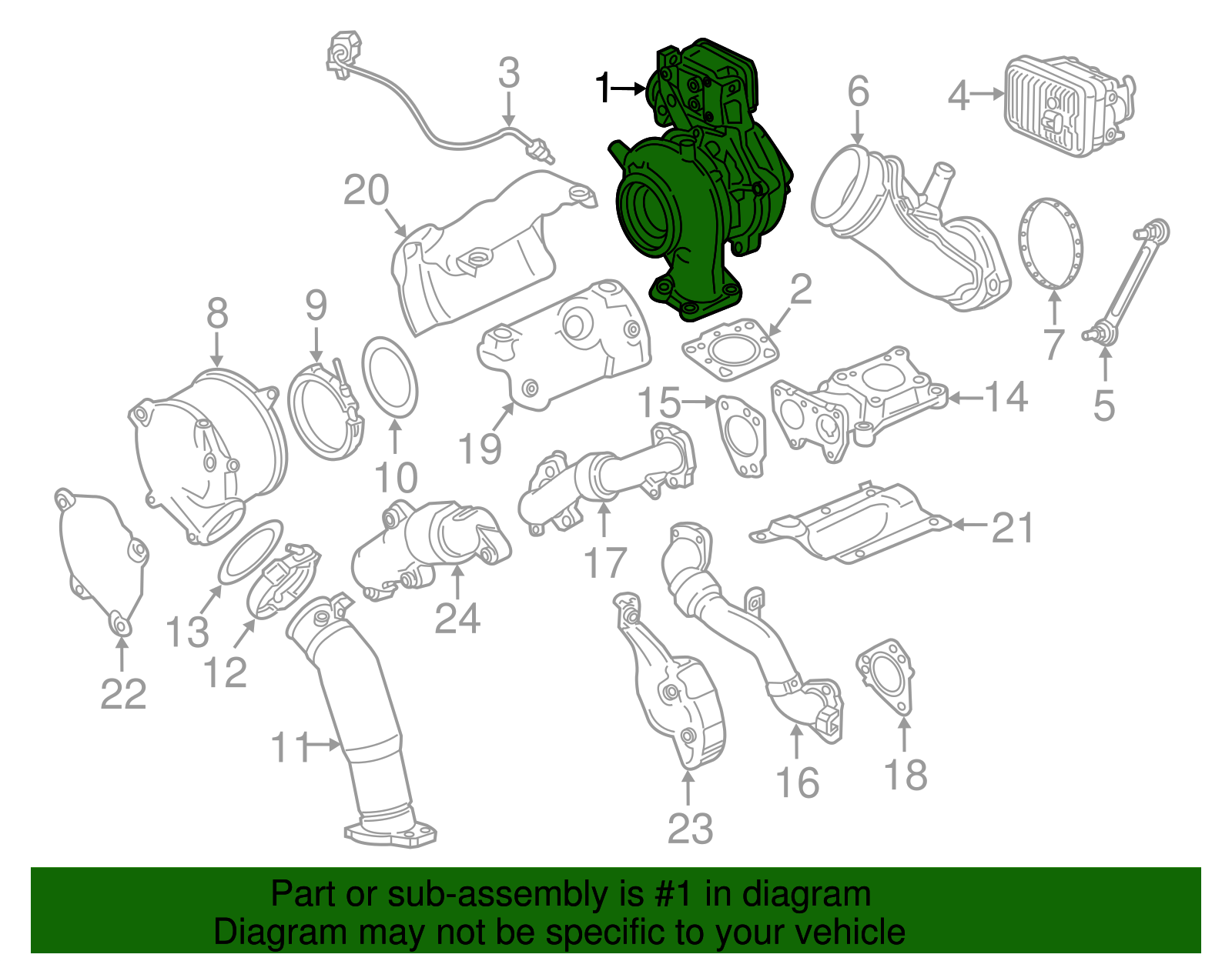 2017-2019 GM (Replaces 12709175) Turbocharger 12723305 GM ...