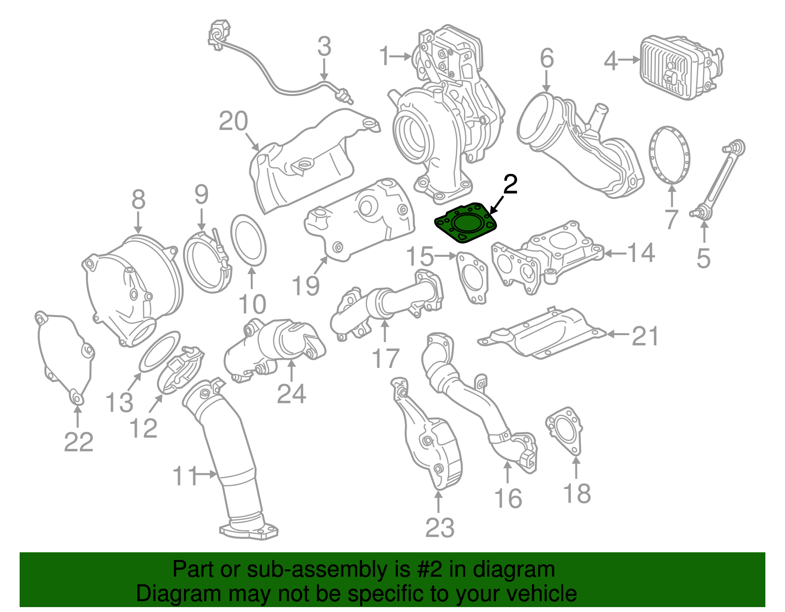 2017-2023 GM Turbocharger Gasket 12677294 GM | GMPartsDirect.com