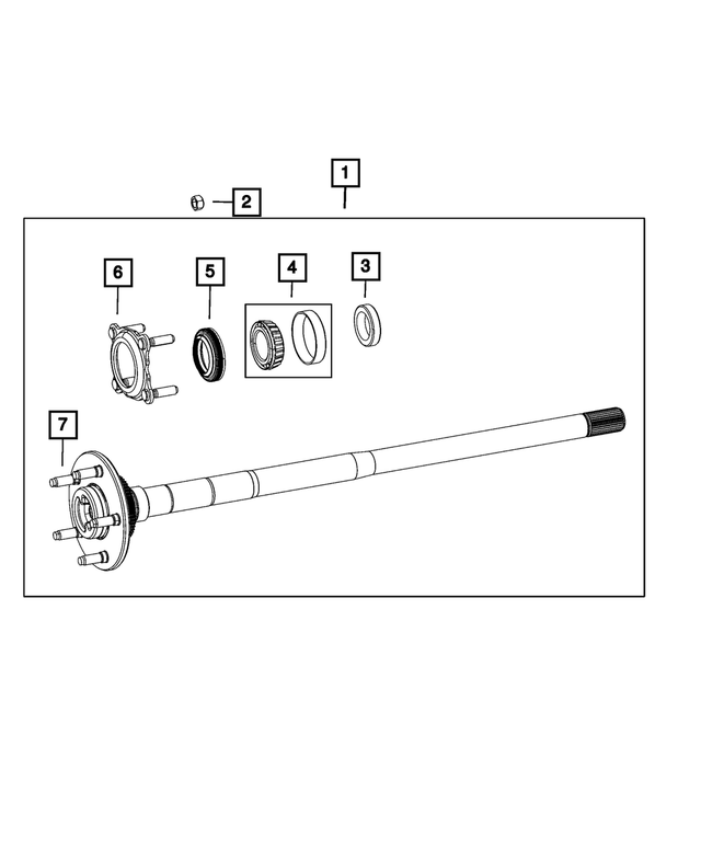 68471168AA - Axle Rear Shaft - 2020-2023 Jeep Gladiator | World Parts ...