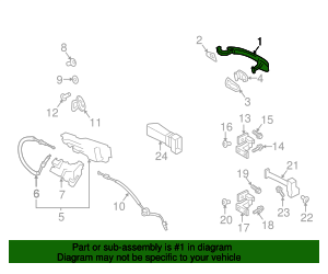 Porsche OEM Handle, Outside Part# 95B-837-205-G2X | OEM Vehicle Parts