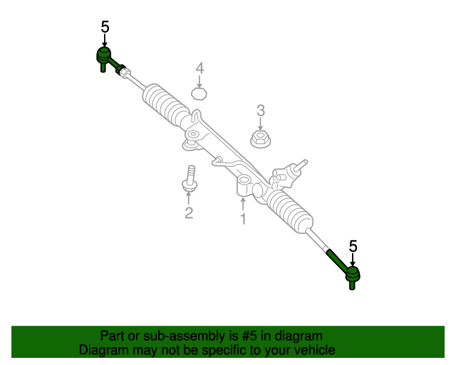 2011-2015 Mopar Outer Tie Rod - Passenger Side (RH) 68069646AB ...