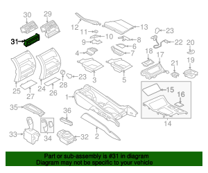 2009-2017 BMW Climate control panel, rear 61-31-9-290-752 ...