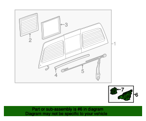 2014-2019 GM Rear Sliding Window Module 23490454 GM | GMPartsDirect.com