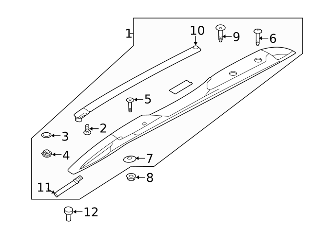 2020-2024 Subaru Outback Cross Bar 91156AN02A | Subaru Parts Deals