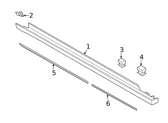 2013-2020 Ford Rocker Molding - Passenger Side (RH) DS7Z-5410176-A ...