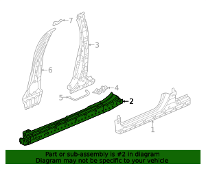63220-T20-306ZZ - 2022-2025 Honda Civic - Pillar/Rkr Reinforced ...