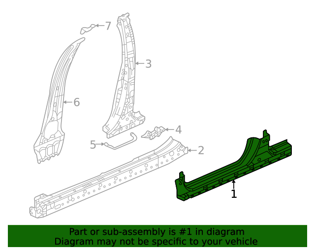 04641-T20-A00ZZ - Rocker Panel 2022-2023 Honda Civic | Honda Parts Online
