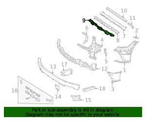 223-885-81-00 - Bumper Cover Support Rail 2021-2023 Mercedes-Benz ...