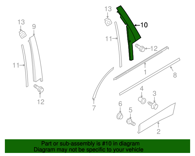 2011-2018 Porsche Cayenne Applique 958-559-589-01-GW1 | Porsche Parts ...