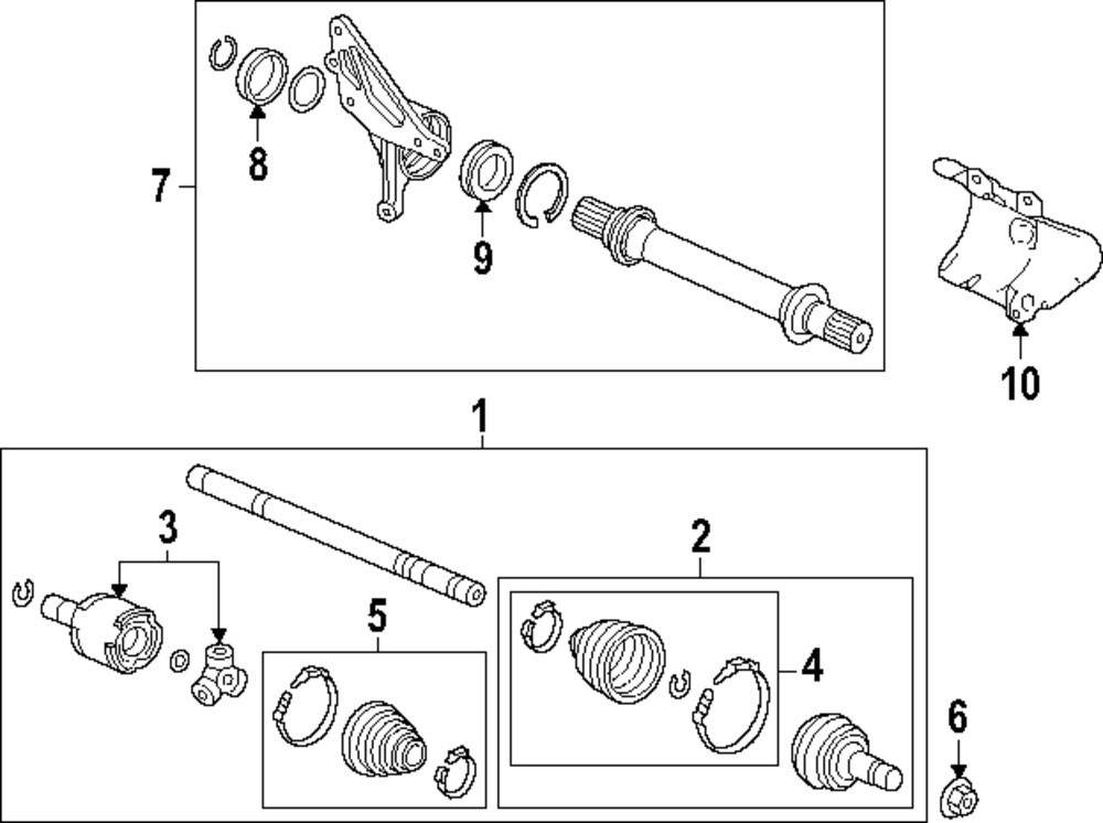 44305-T90-A01 - Axle Assembly 2023-2025 Honda Pilot | Honda Parts Online