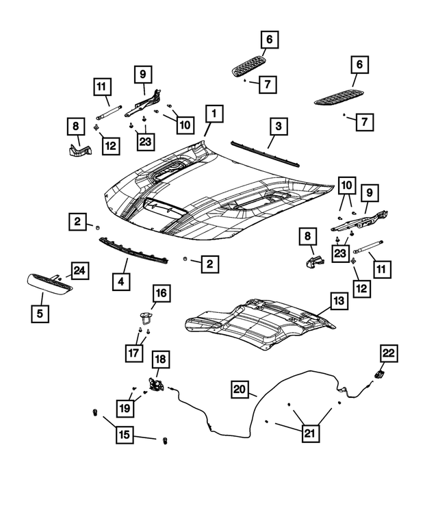 (68529909aa) - Hood For 2021 Dodge Charger | Don Jackson Chrysler Dodge ...