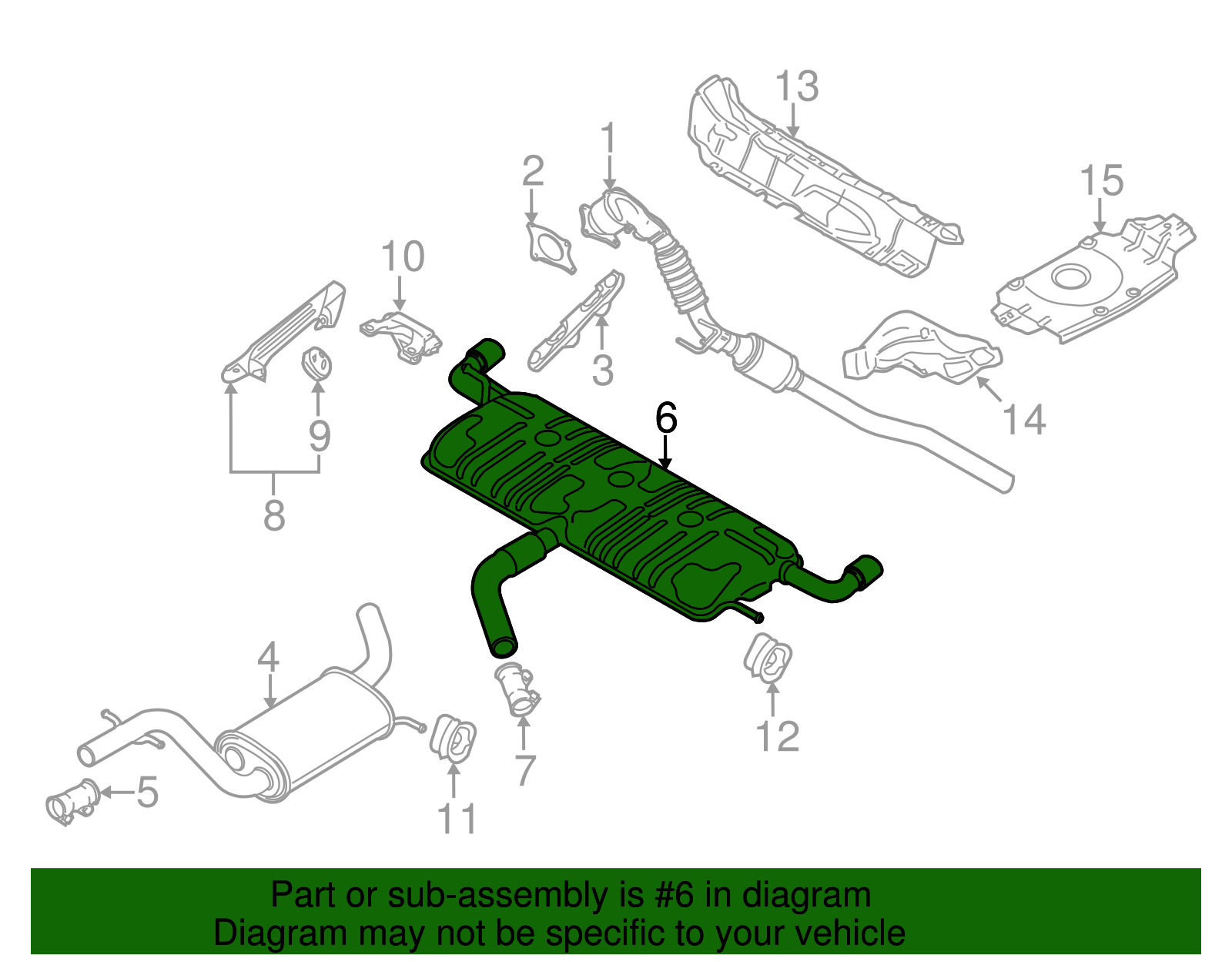 2010-2014 Volkswagen GTI Rear Muffler 5K6-253-609-AS | OEM Parts Online