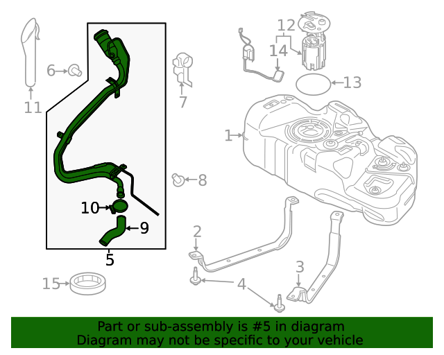 2014-2020 Ford Transit Connect Pipe - Fuel Filler FV6Z-9034-L | QuirkParts