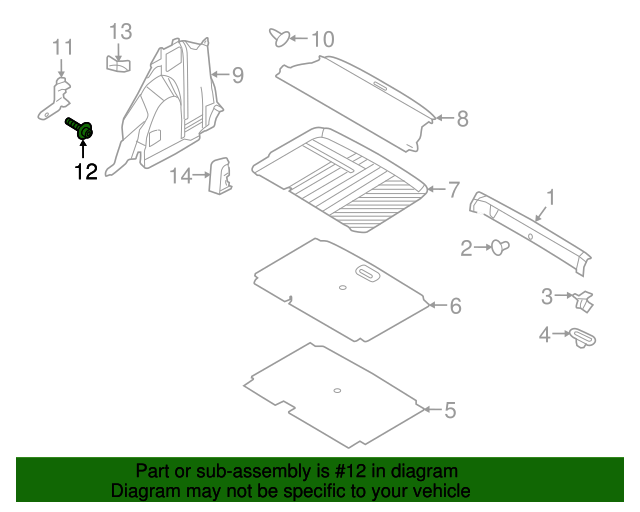 2018-2021 Ford EcoSport Side Bracket Bolt -W708322-S450B | TascaParts.com