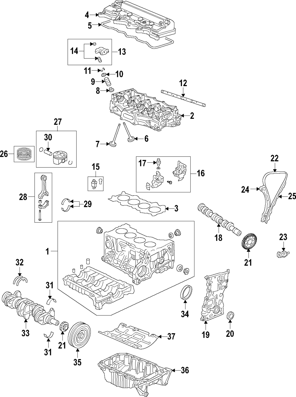 2012-2022 Honda Cylinder Head 12200-R1A-A00 | Genuine Honda Parts