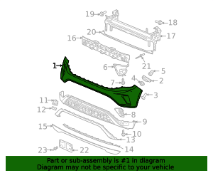 2020-2023 Volkswagen Bumper Cover 3CM-807-221-GRU | OEM Parts Online
