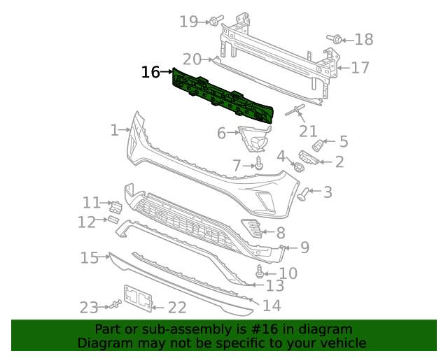 2020-2023 Volkswagen Bumper Impact Absorber 3CM-807-248 | QuirkParts