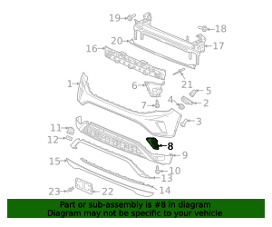2020-2023 Volkswagen Air Grille 3CM-853-666-9B9 | VW Direct Auto Parts