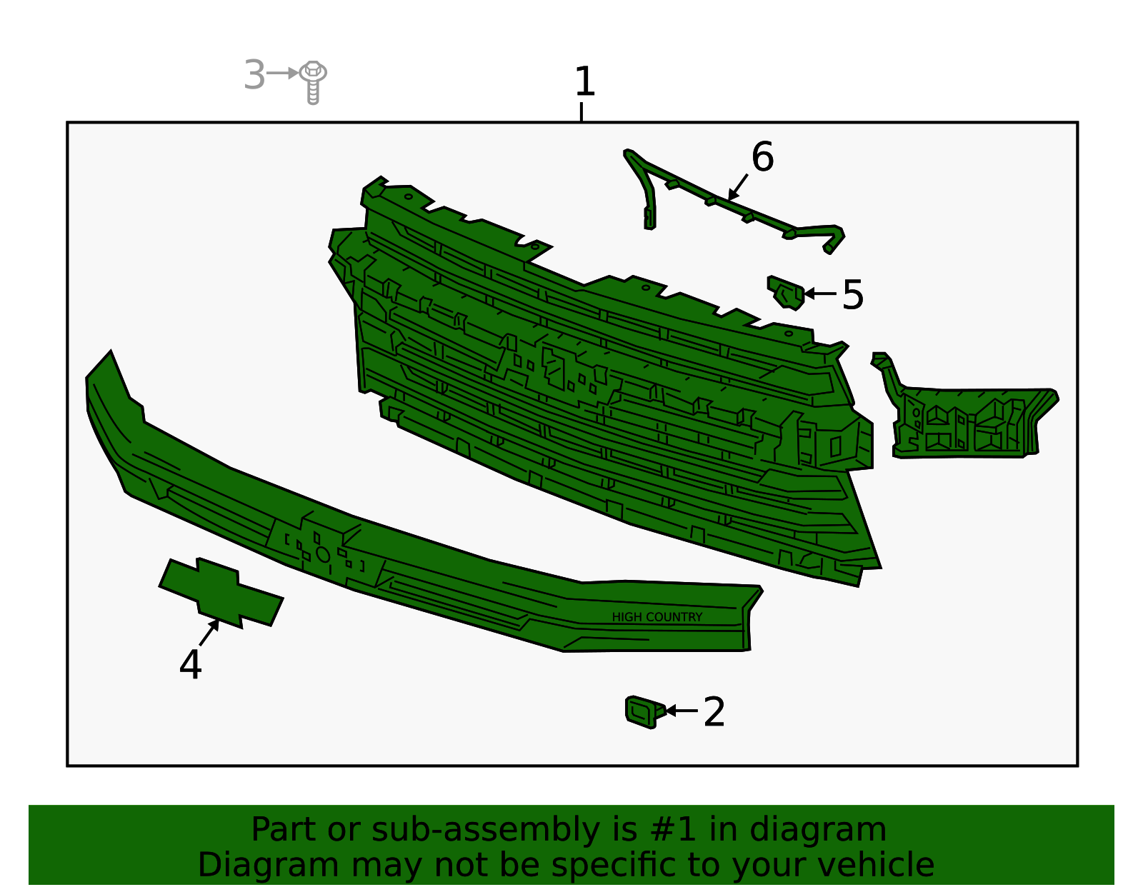 2020-2023 Chevrolet Radiator Grille 84785049 | GM Parts Center