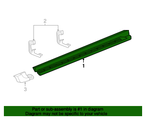 2007-2014 GM Passenger Side Running Board 15914677 GM | GMPartsDirect.com