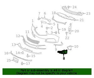 2019-2020 Acura MDX Cover, R Front Bumper Fog 71102-TYS-A00 | OEMAcuraPart