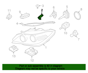 63126940663 - 2008-2013 BMW Headlamp Assembly Bracket (63-12-6-940-663 ...