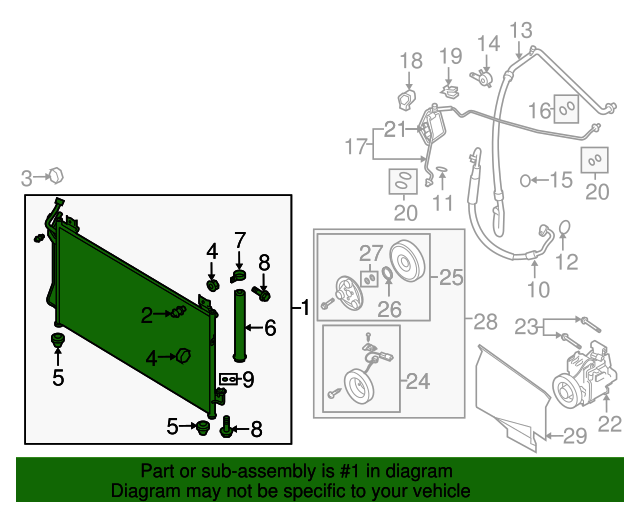 2007-2012 Mazda CX-7 Condenser eh4461480a | TascaParts.com