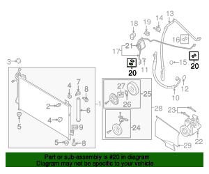 2007-2015 Mazda Cooler Pipe Seal GJ8A-61-J17 | MazdaGear.com