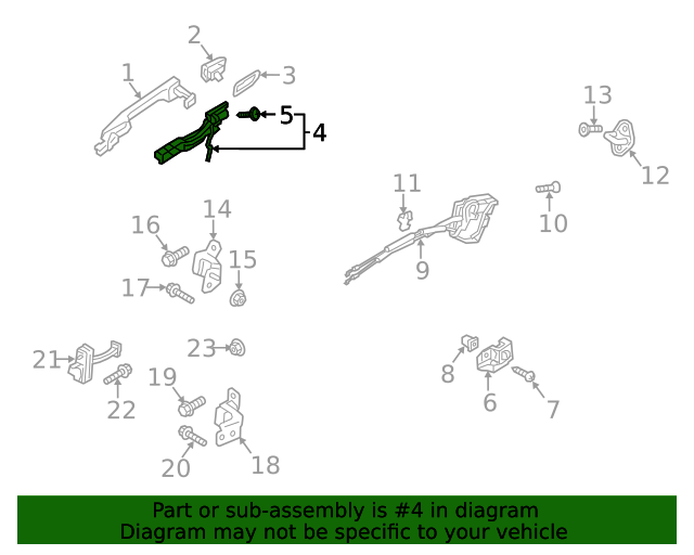 2014-2021 Mazda 6 Handle Base GHP9-72-42XB | RealMazdaParts.com