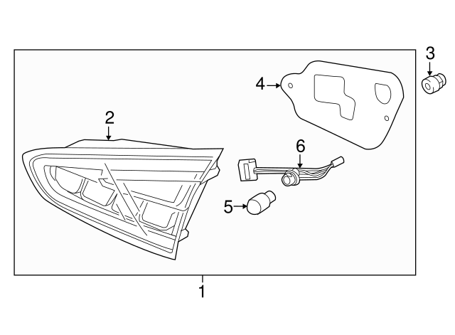 92403-A7100 - Backup Lamp Assembly 2014-2018 Kia Forte5 | Kia.Parts Store