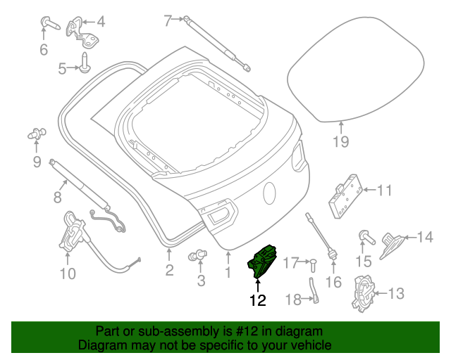 099-740-04-00-64 - Lift-Gate Latch 2016-2019 Mercedes-Benz | Mercedes ...
