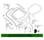 099-750-46-00 - Release Handle Mercedes-Benz USA Parts