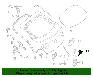 2012-2022 Mercedes-Benz Liftgate Lock Striker Plate 166-740-00-32-64 ...