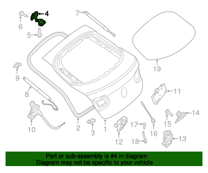 253-740-59-00 - Liftgate Hinge 2017-2022 Mercedes-Benz ...