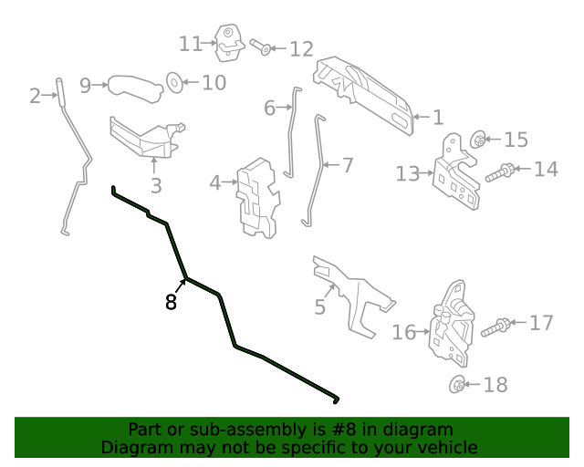 2009-2023 Mopar Control Rod - Driver's Side (LH) 68044809AA ...