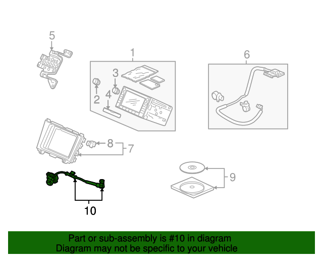2007-2011 Honda CR-V Camera Assembly, Rear-View 39530-SWA-E01 | OEM ...