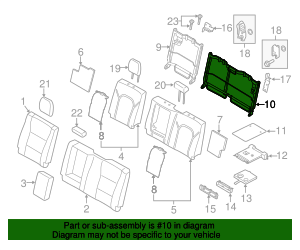 JC3Z-16613A39-C - Seat Back Frame 2019-2022 Ford | Ford Parts Direct