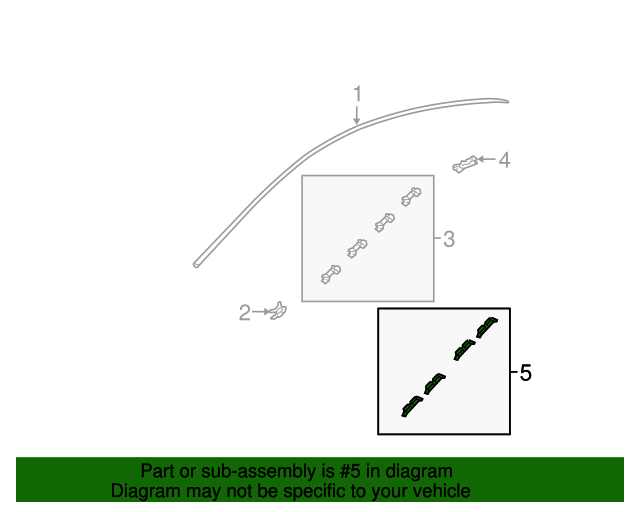 91570-SJD-003 - Clip A Front Windshield Side - 2006-2011 Honda Civic ...