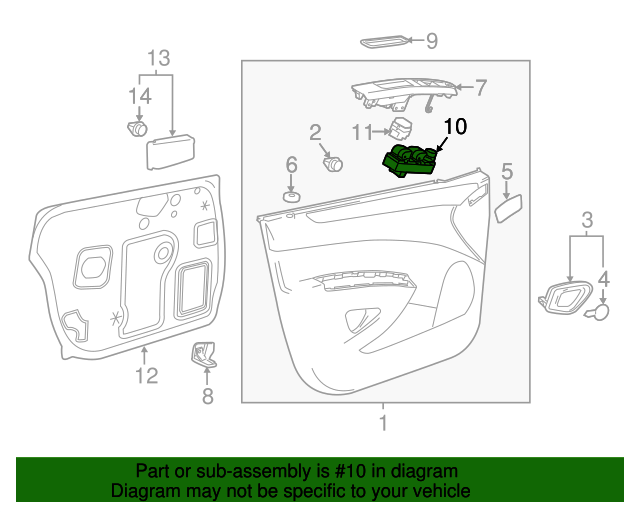 2013-2016 Chevrolet Window Switch 96942497 | GMPartsDirect.com