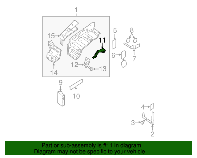 F4875-ZV5MA - Apron Assembly Bracket - 2004-2019 Nissan | World OEM ...