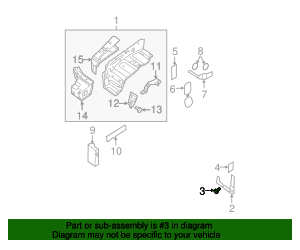 1998-2015 Nissan Fender Apron Clip 01553-02041 | Nissan Parts Plus