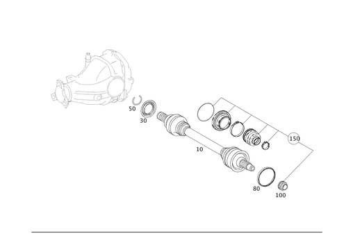 Axle Shaft for 2014 Mercedes-Benz GLK 350 | Mercedes-Benz USA Parts