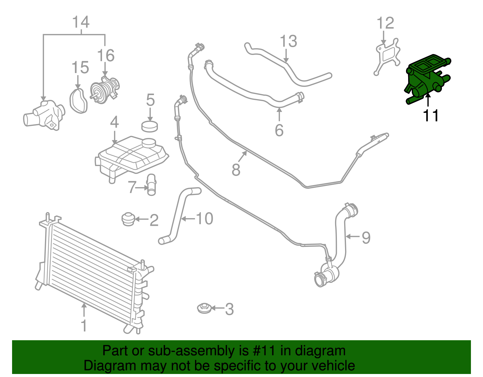 8S4Z-8K556-A - Water Outlet 2008-2013 Ford | AutoNation Parts
