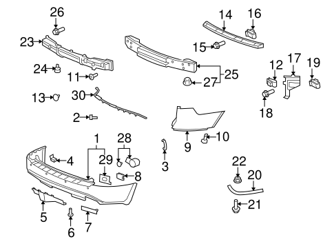 Bumper & Components - Rear for 2011 Chevrolet Traverse | GMPartsNow